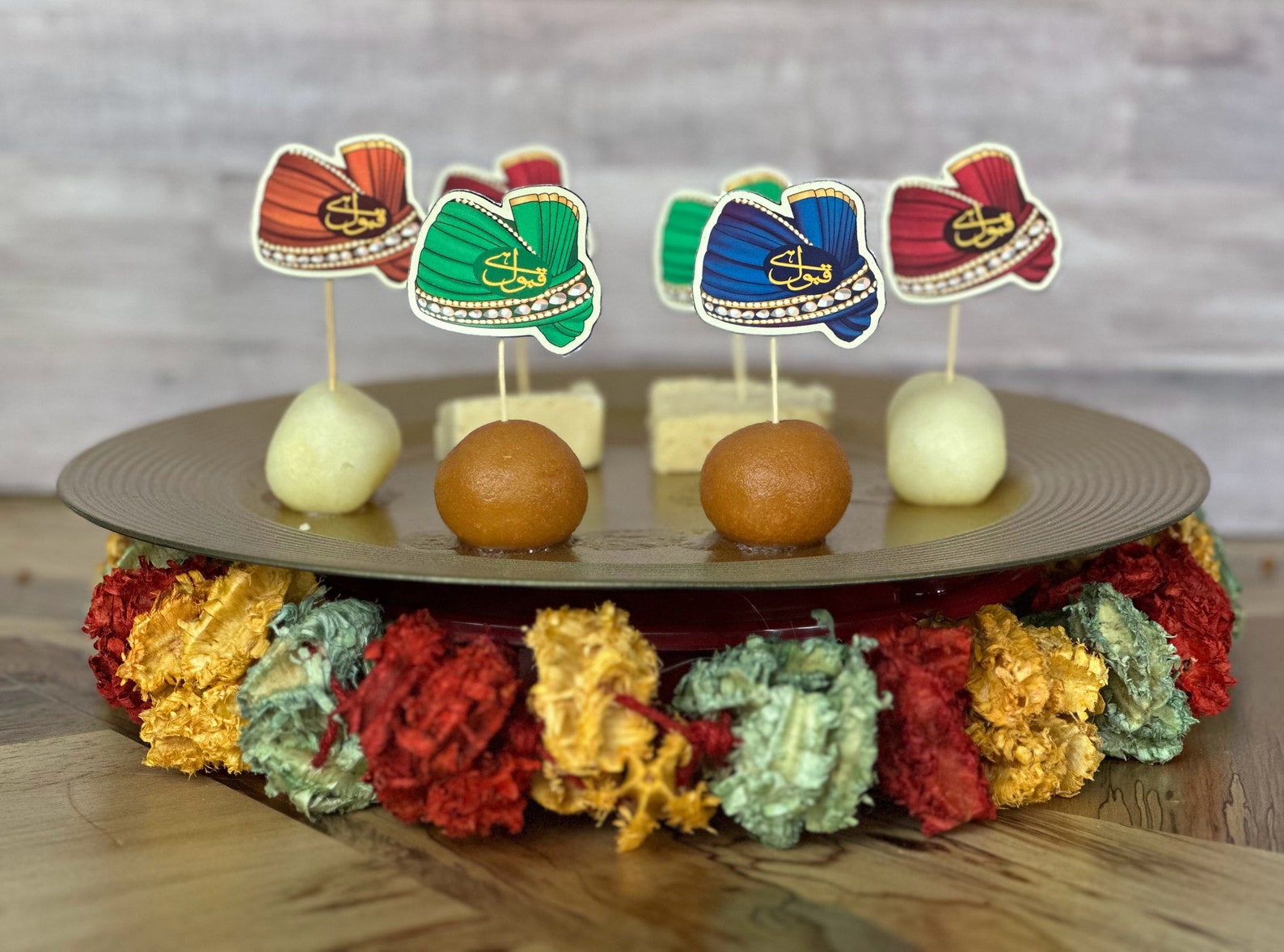 Personalized Mithai Toppers / Desi Wedding / Sweet Toppers / Indian ...