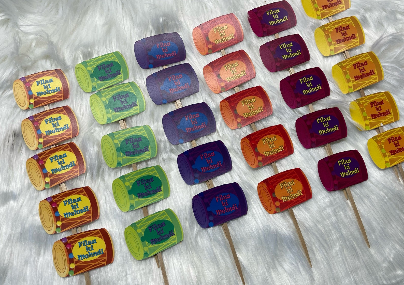 Personalized Mithai Toppers / Desi Wedding / Sweet Toppers - Etsy