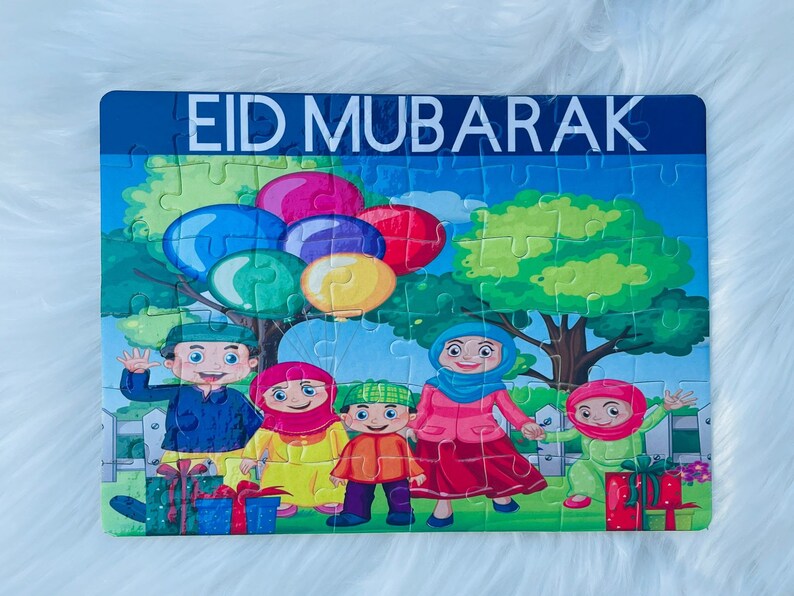 Eid Mubarak Puzzles for Kids / Eid Favors / Muslim Kids Gifts - Etsy