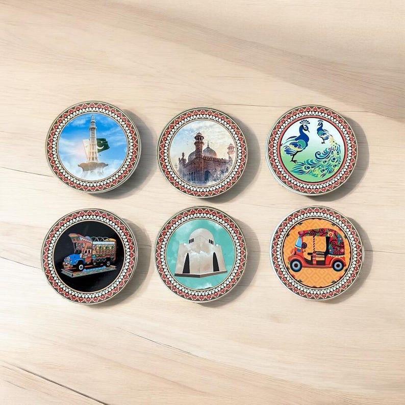 Pakistani Heritage Coasters / Badshahi Mosque, Minar-e-pakistan, Truck ...
