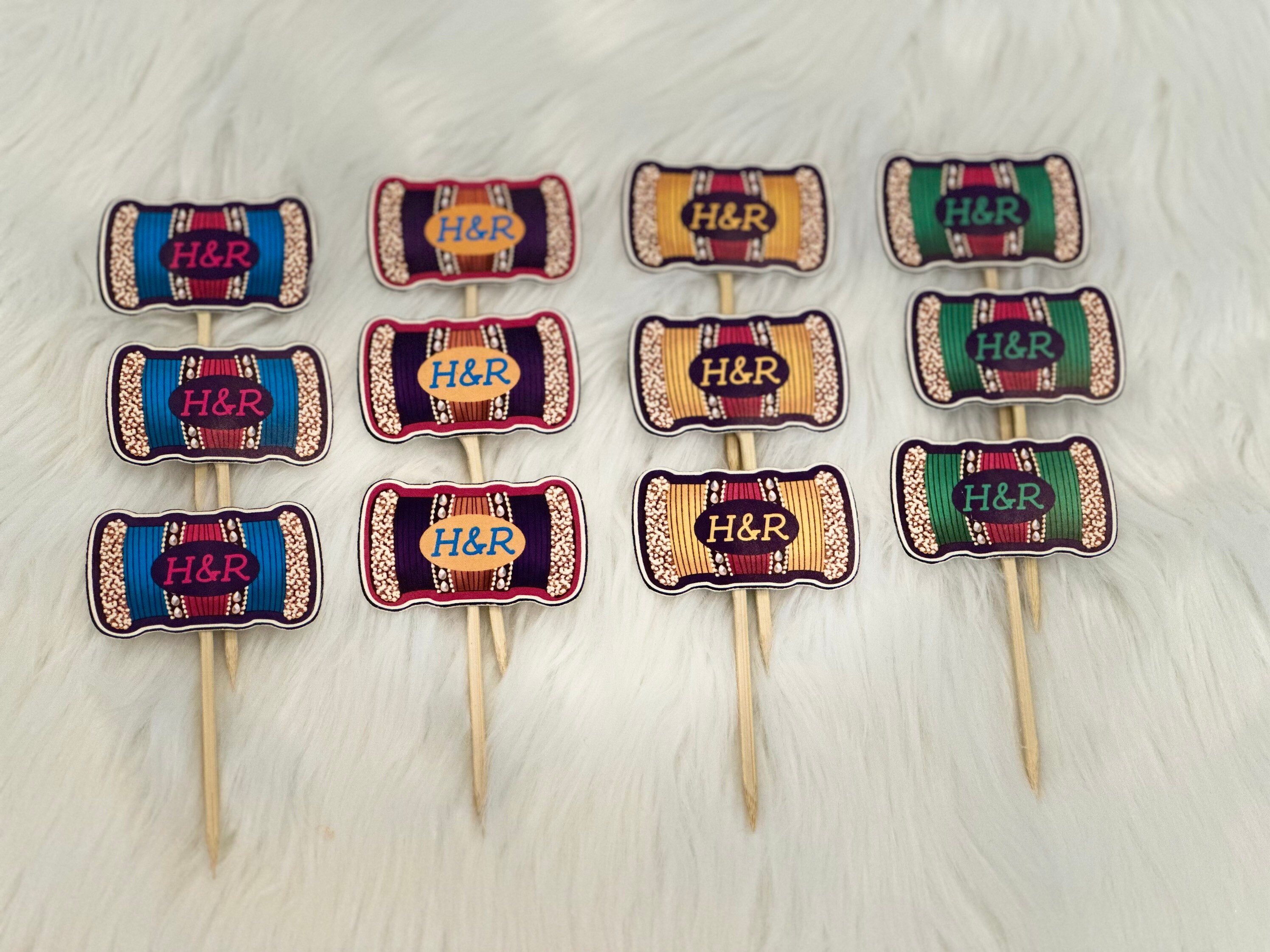 Personalized Mithai Toppers / Desi Wedding / Sweet Toppers / - Etsy