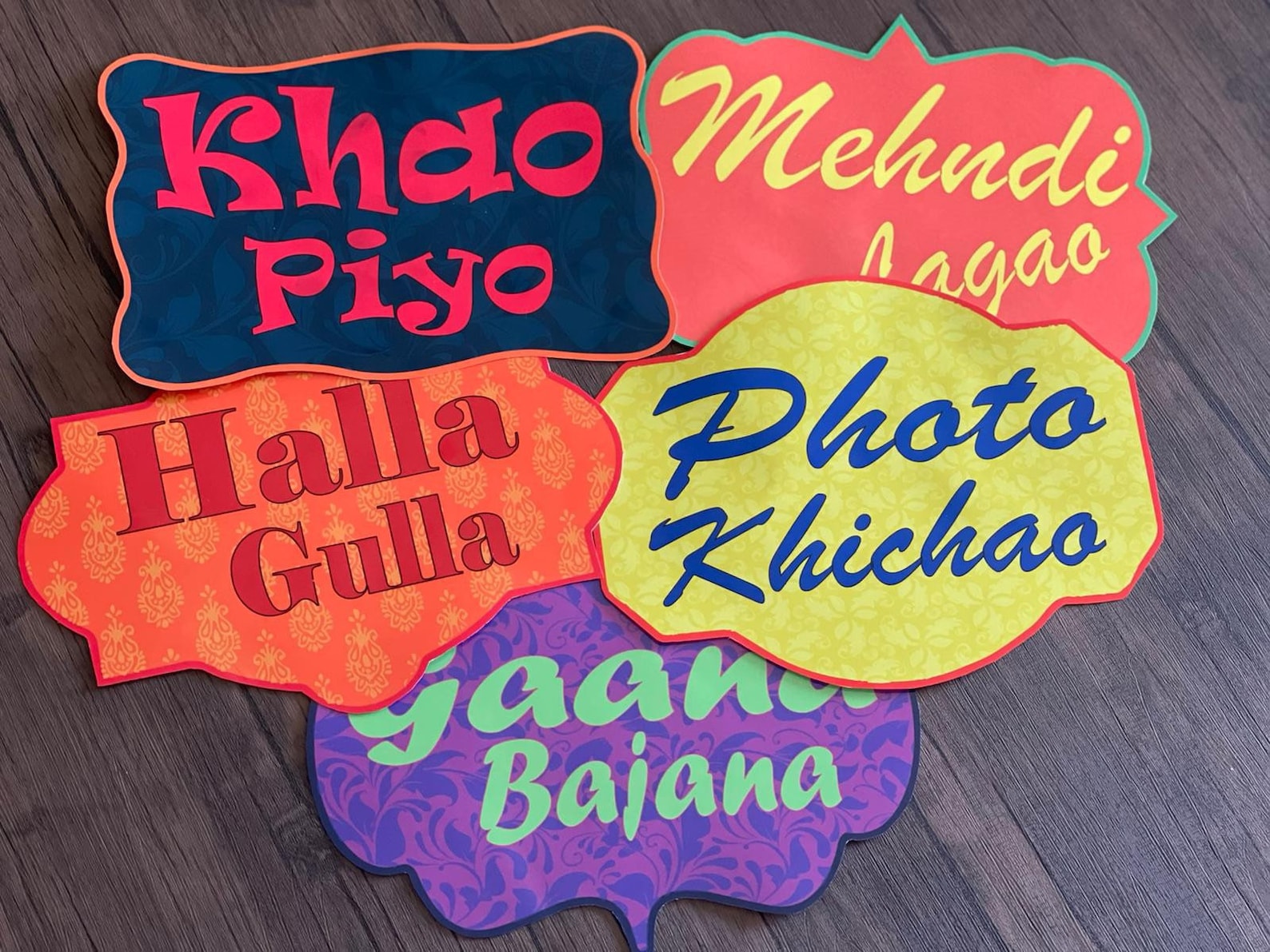 Desi Wedding Props / Wedding Photo Props / Desi Wedding Mehndi Props ...
