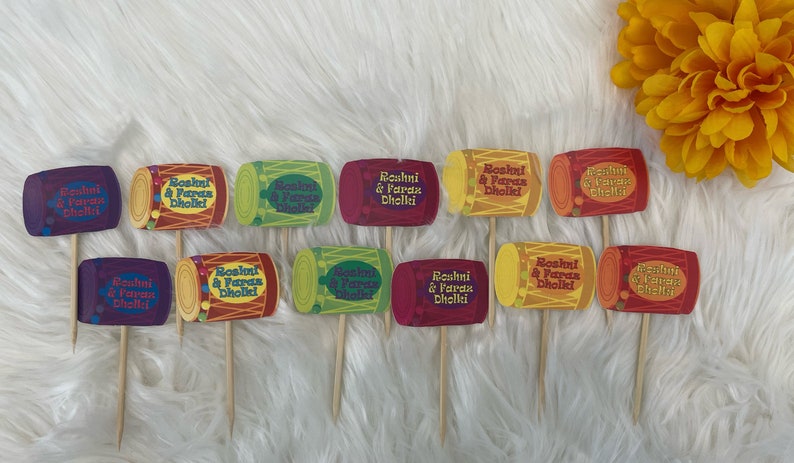 Personalized Mithai Toppers / Desi Wedding / Sweet Toppers / - Etsy