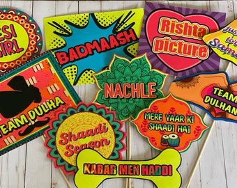 Indian/ Desi/ Pakistani Wedding Photobooth Props - Etsy