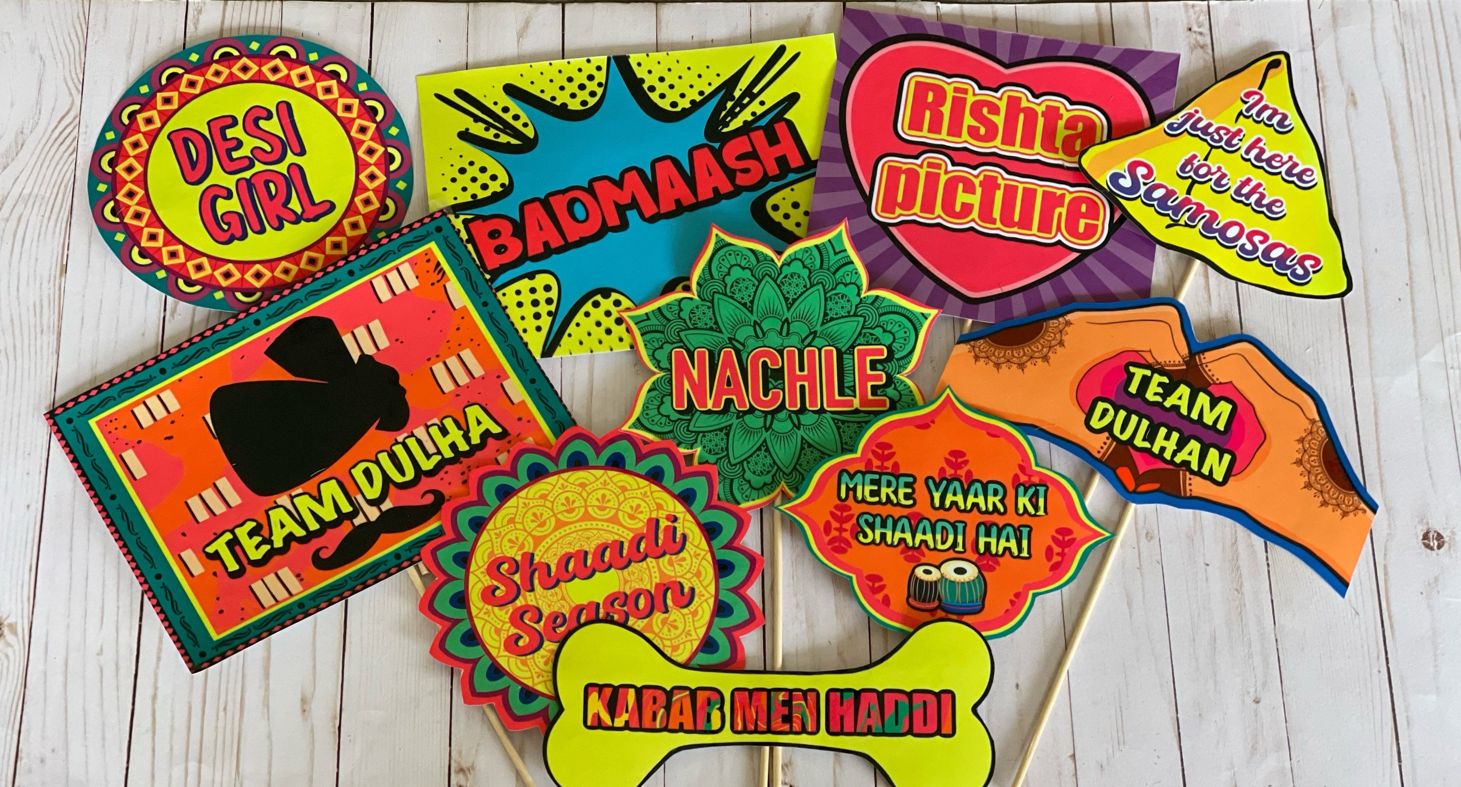 Desi Wedding Props / Wedding Photo Props / Desi Wedding Mehndi - Etsy