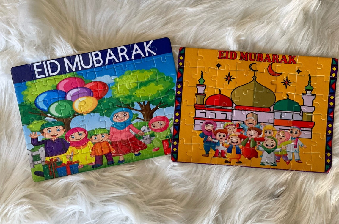 Eid Mubarak Puzzles for Kids / Eid Favors / Muslim Kids Gifts / Eid ...