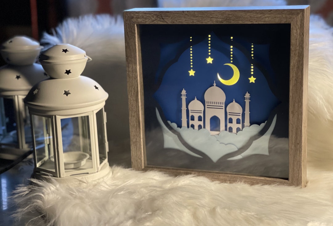 Islamic Mosque Lighted Shadow Box Ramadan / Eid Decor - Etsy