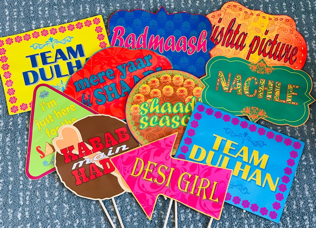 Desi Wedding Props / Wedding Photo Props / Desi Wedding Mehndi Props ...