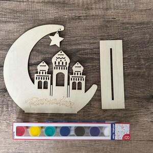DIY Ramadan Decor for Kids / Paint Your Own Crescent and Star / Ramadan ...
