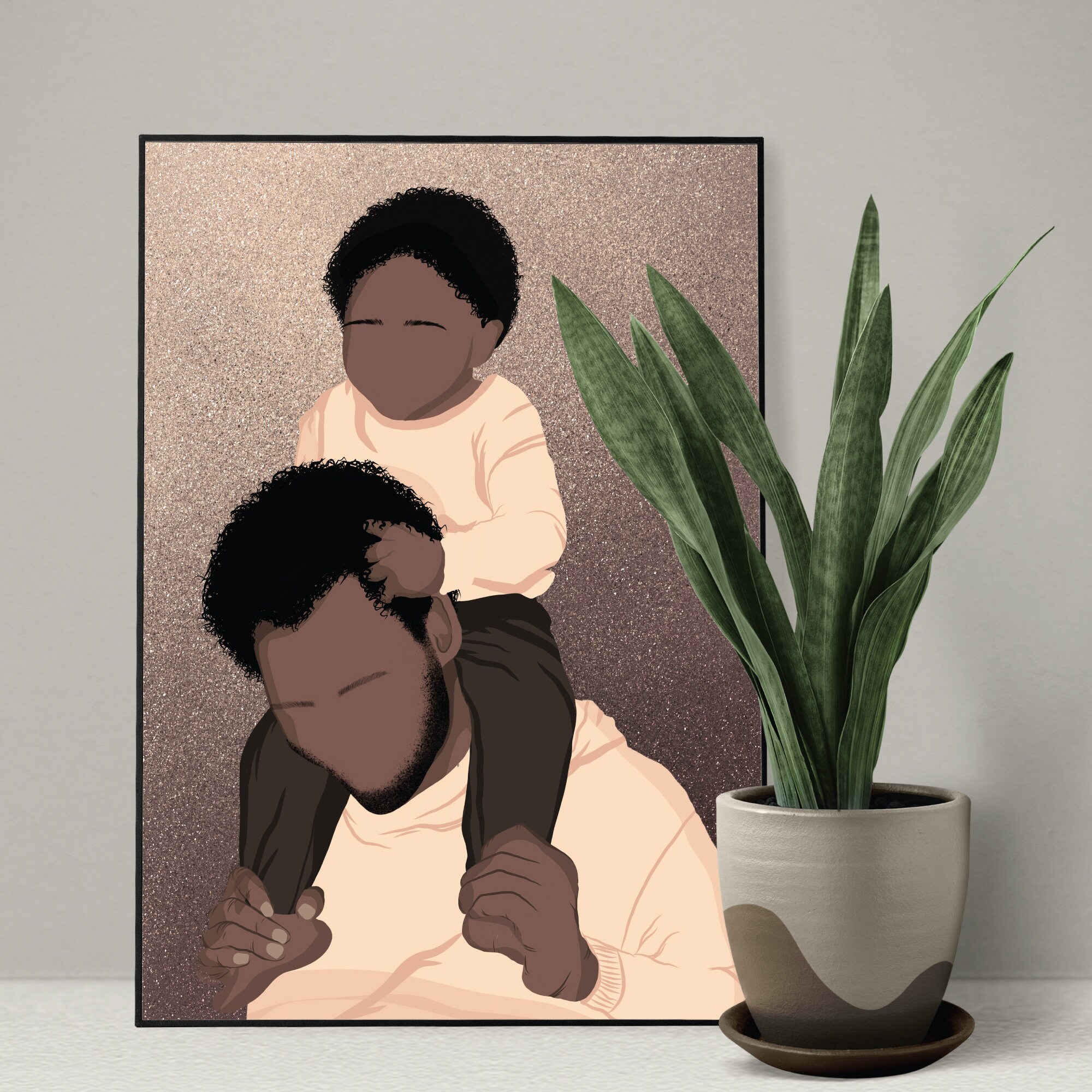 Black Father Father's Day Gift PRINTABLE Gift From - Etsy UK