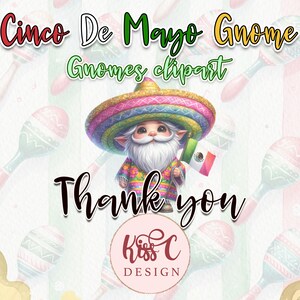 Watercolor Cinco De Mayo Gnomes Clipart. Printable Mexican Gnome ...