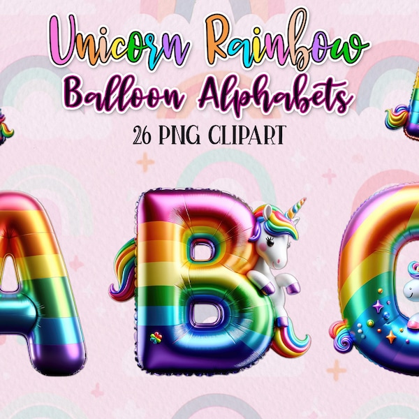 Unicorn Alphabet - Etsy