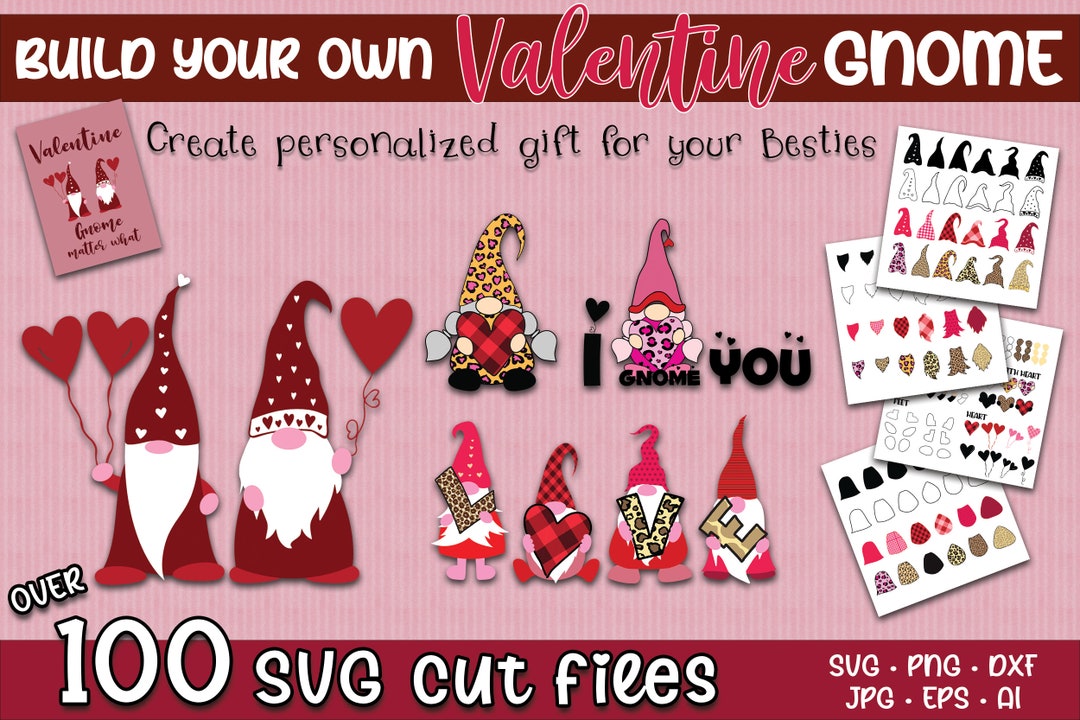 Valentine Gnomes SVG Bundle | Valentine Svg Bundle | Make Your Own ...