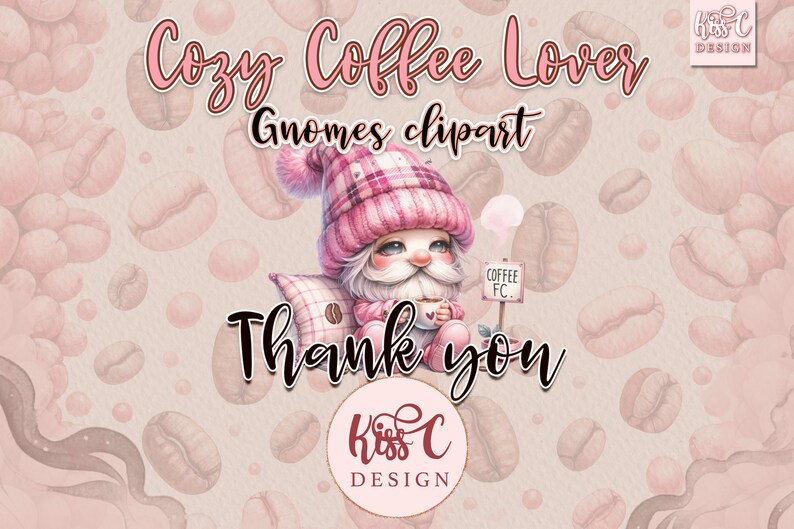 Watercolor Cozy Coffee Lover Gnomes Collection. Coffee Gnome PNG Bundle ...