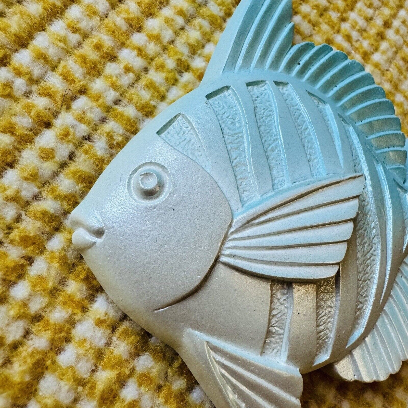 Vintage Miller Studio Chalkware Fish 1995 Gallery Wall Art Blue ...