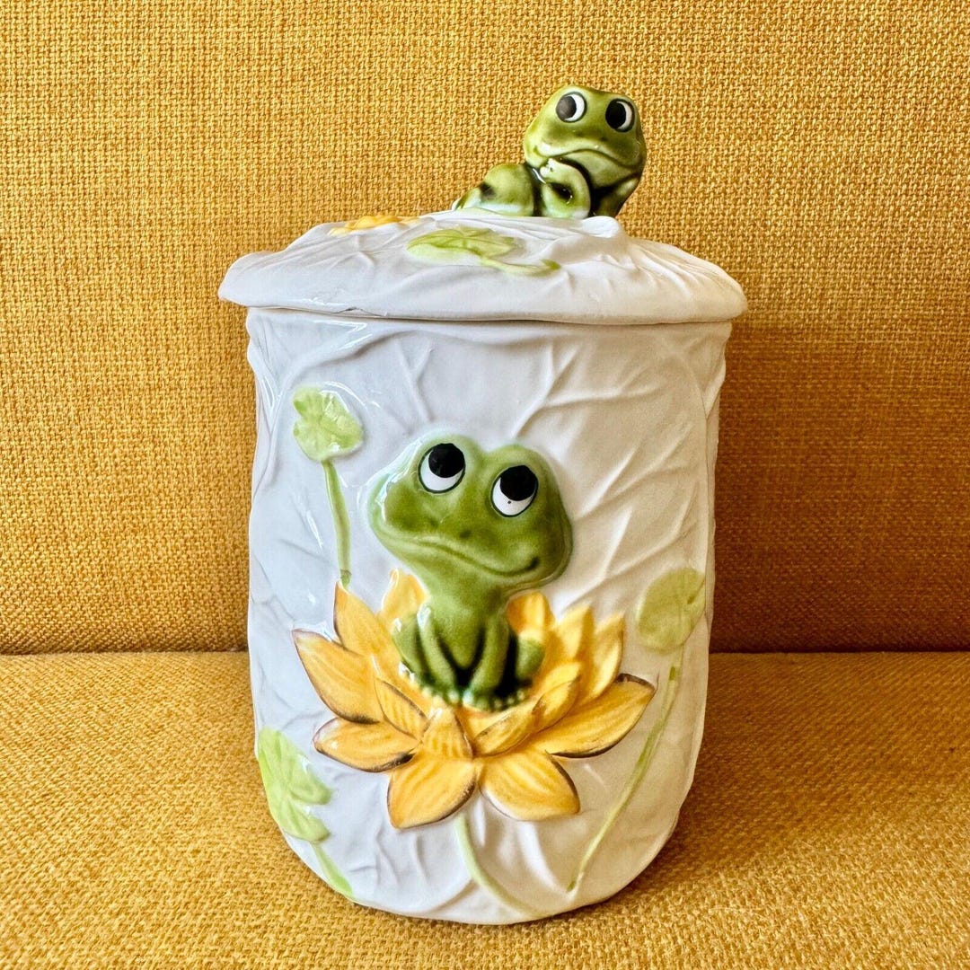 Vintage Neil the Frog Sears Roebuck 1978 Ceramic Small Canister 6.5 ...