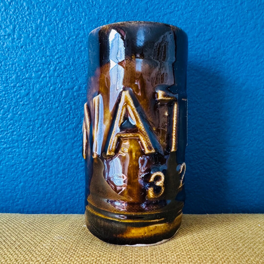 Ceramic Water Container Handmade Paint Supplies Cup Paintbrush Pen ...