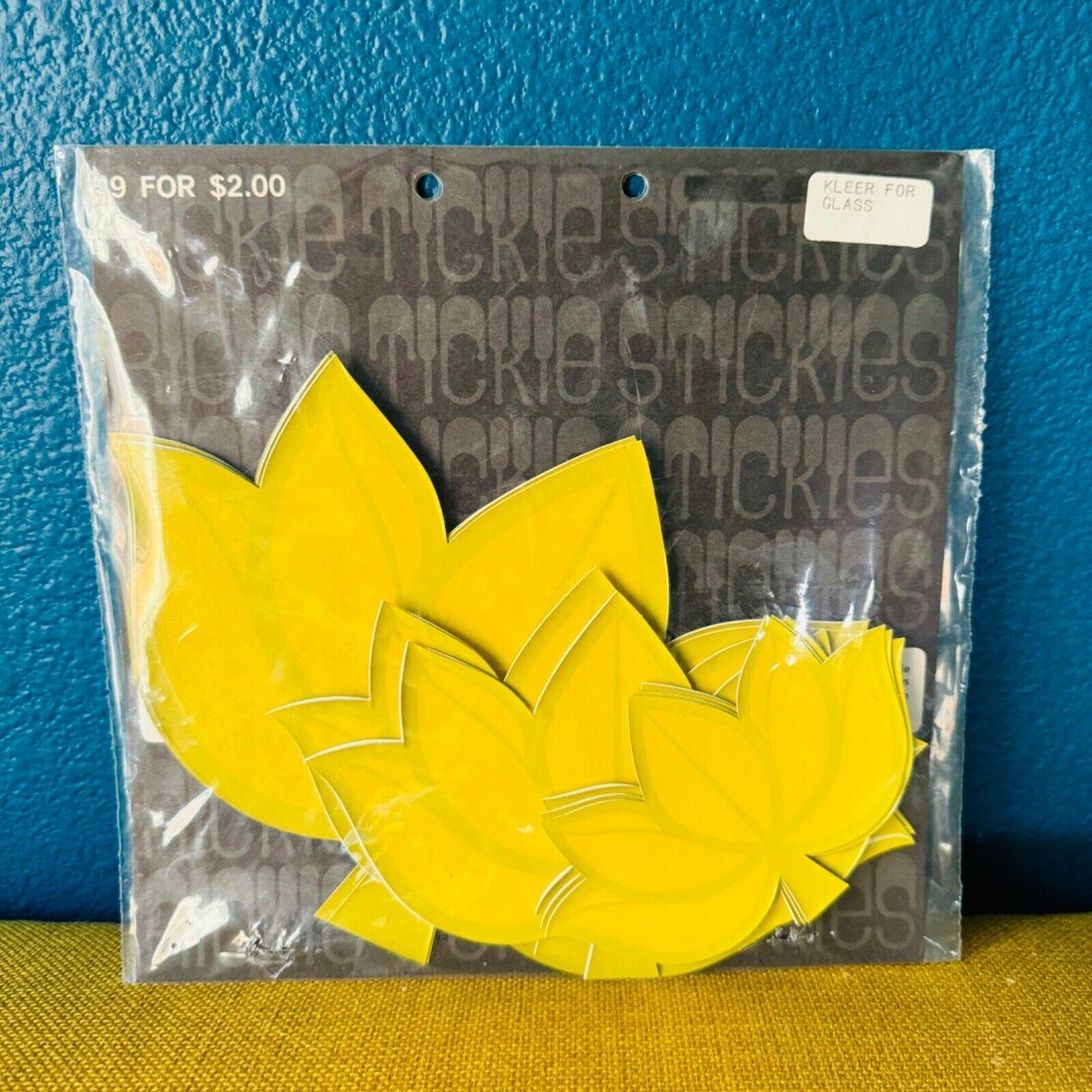 Vtg Rickie Tickie Stickies 60s Window Decals Psychedelic Lotus Flower ...