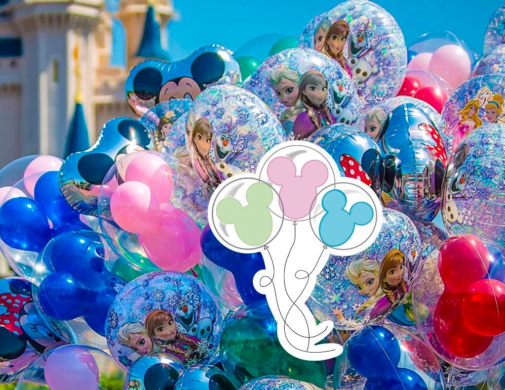 Disney Mickey Balloons Balloon Sticker Disney Treats Disney - Etsy