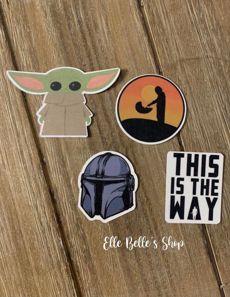 Mandalorian Stickers Baby Yoda Sticker Mando Helmet This is - Etsy