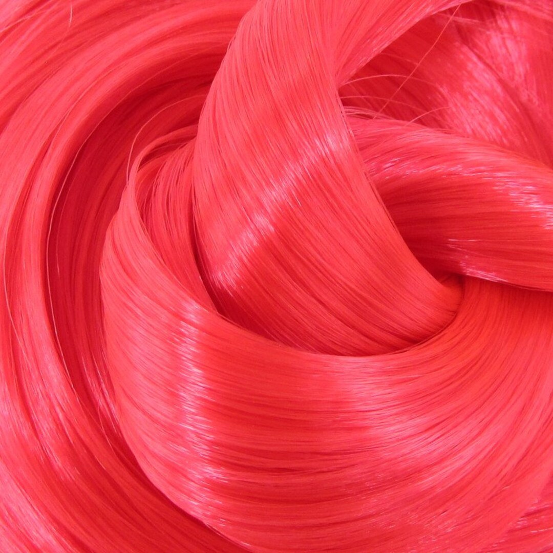 Sugarberry Bright Red Nylon Doll Hair for Rerooting Custom Fashion ...