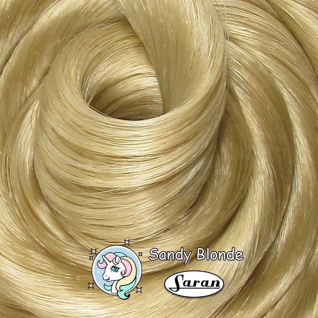 Japanese Saran Doll Hair Sandy Blonde for Rerooting Custom Fashion ...