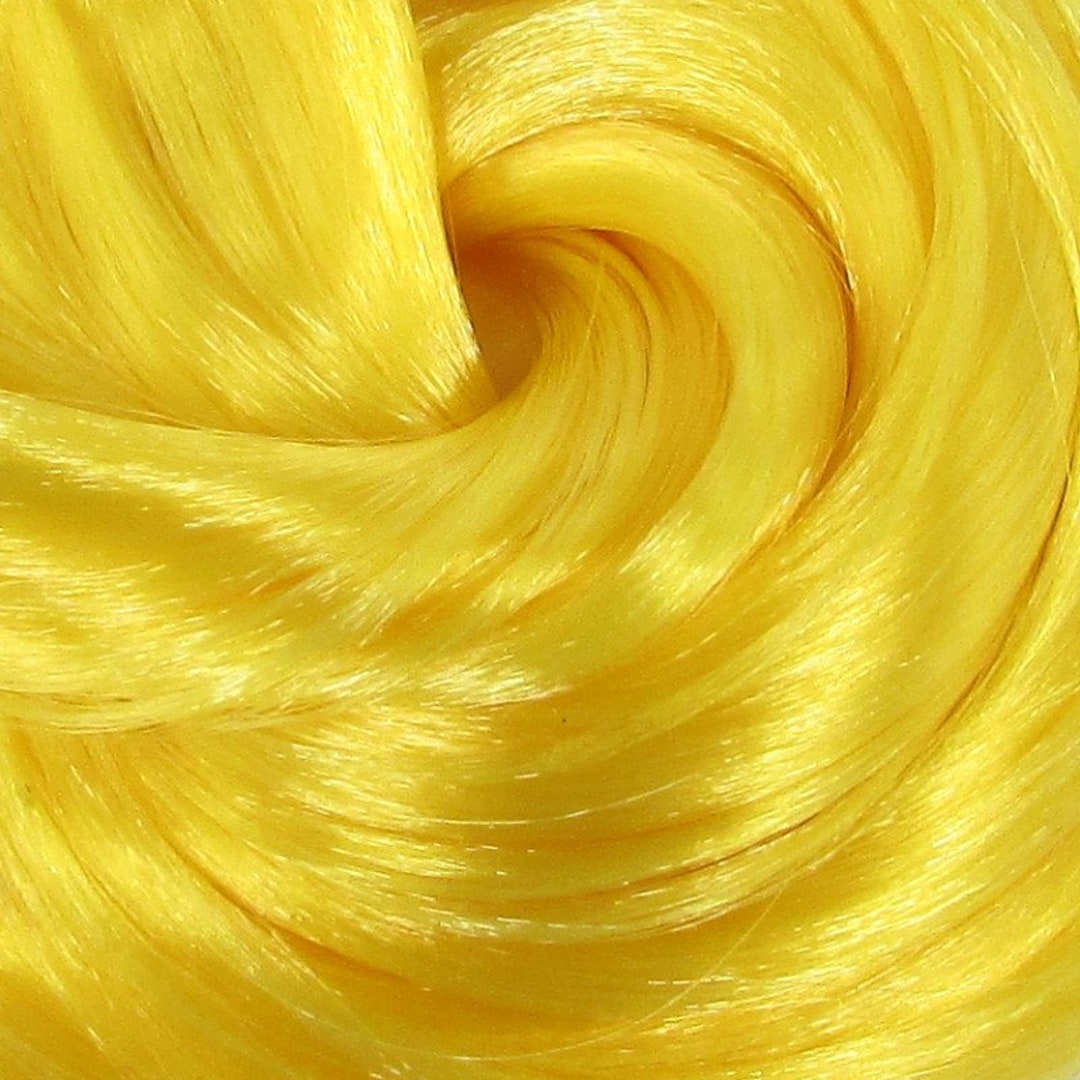 Goldilocks Yellow Nylon Doll Hair for Rerooting Custom Fashion Dolls ...