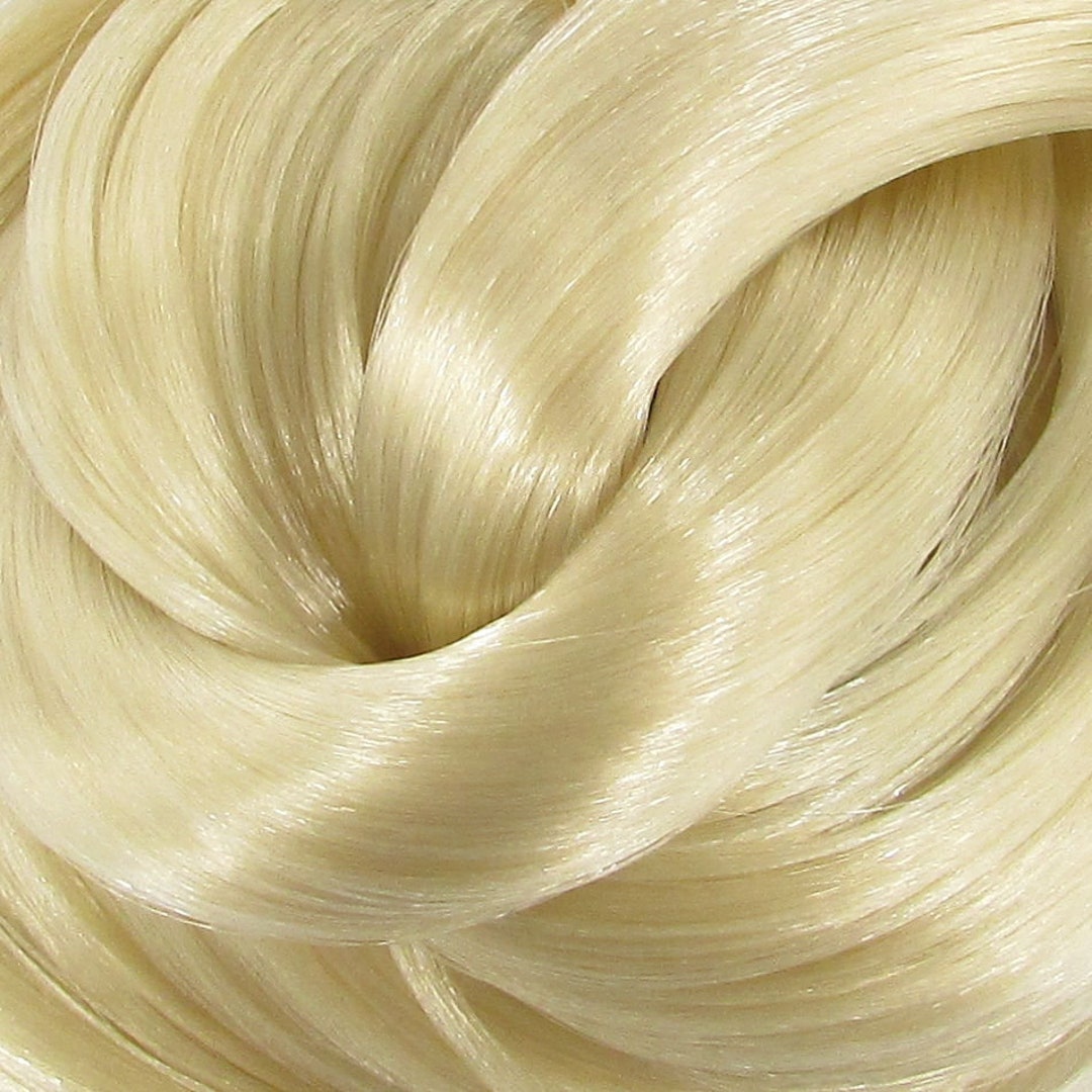 Spotlight Blonde Nylon Doll Hair for Rerooting Custom Fashion Dolls, 38 ...