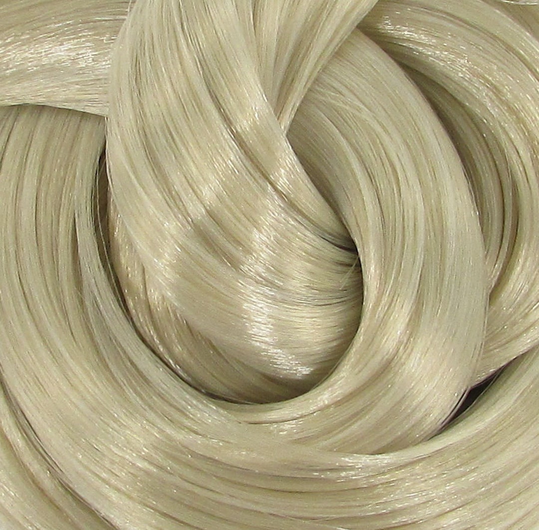 Duo Shade Nylon Doll Hair - Ash Blonde Blend for Rerooting Custom ...