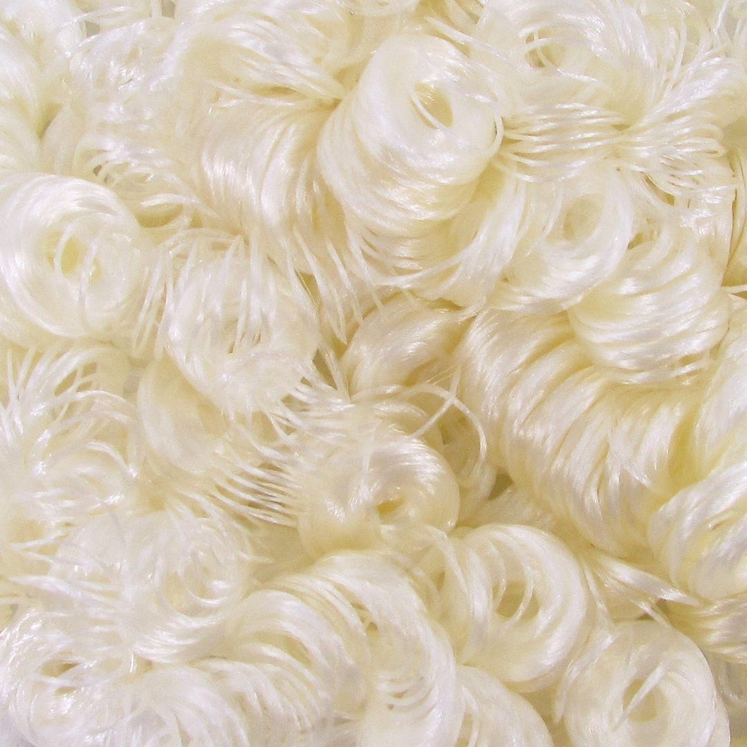 Platinum Blonde Curly Nylon Doll Hair for Rerooting Custom Fashion ...