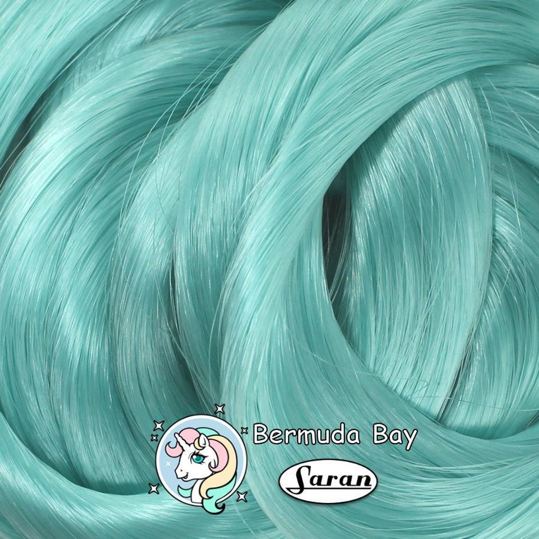 Bermuda Bay Aqua Turquoise-teal Saran Doll Hair for Rerooting Custom ...