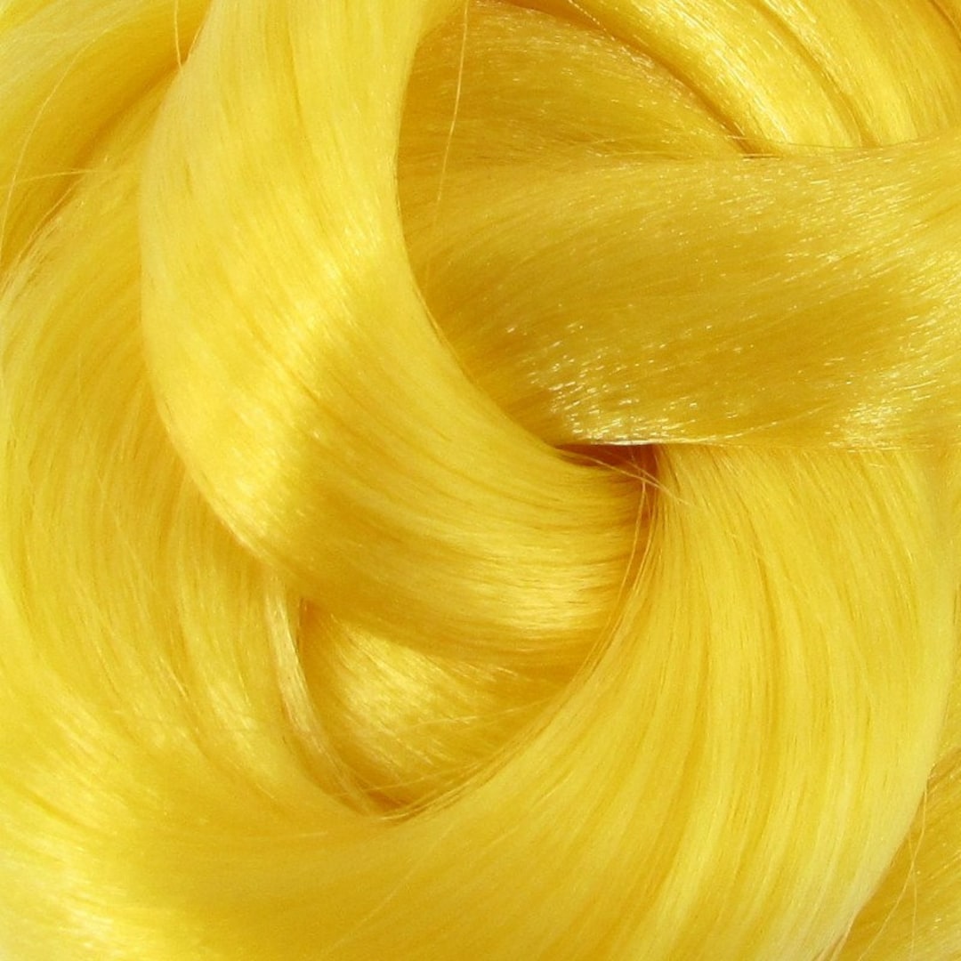 Applejack Yellow Nylon Doll Hair for Rerooting Custom Fashion Dolls, 38 ...