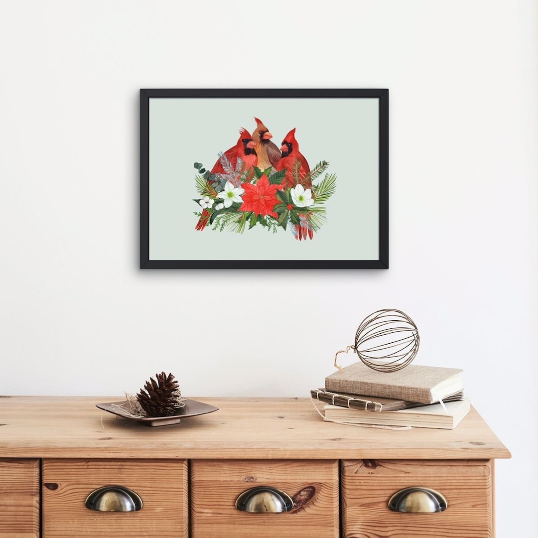 Christmas Cardinal Printable, Christmas Cardinal Download, Christmas ...