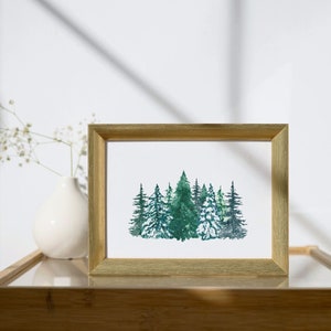 Evergreen Forest Printable, Evergreen Download, Watercolor Evergreen ...