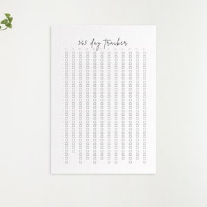 365 Day Tracker Poster | Month | A4 PDF - Etsy