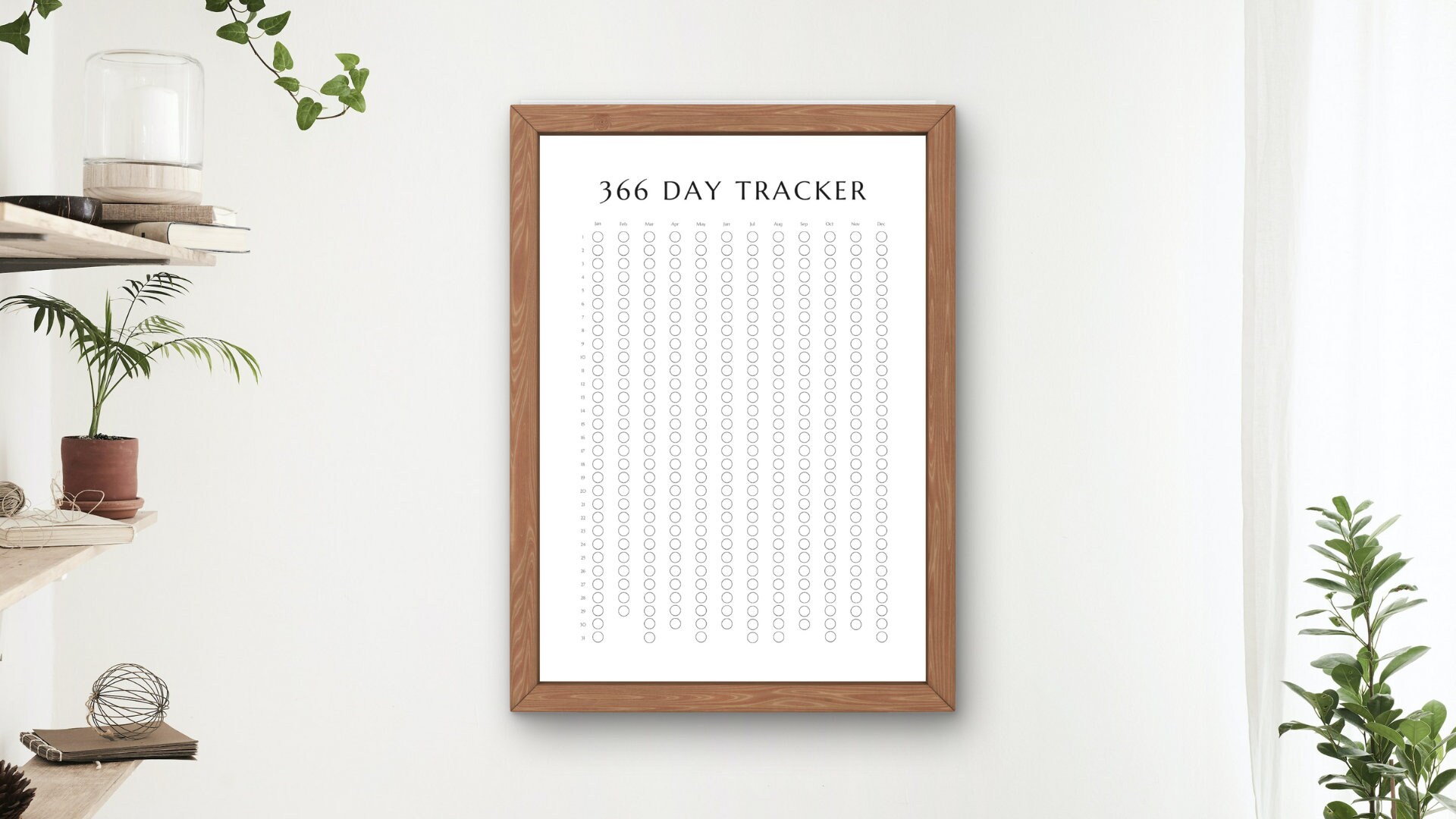 366 Day Year Habit Tracker Poster | Leap Year | A4 PDF - Etsy
