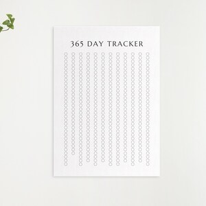 365 Day Tracker Poster | Yearly Annual Tracker | A4 PDF - Etsy