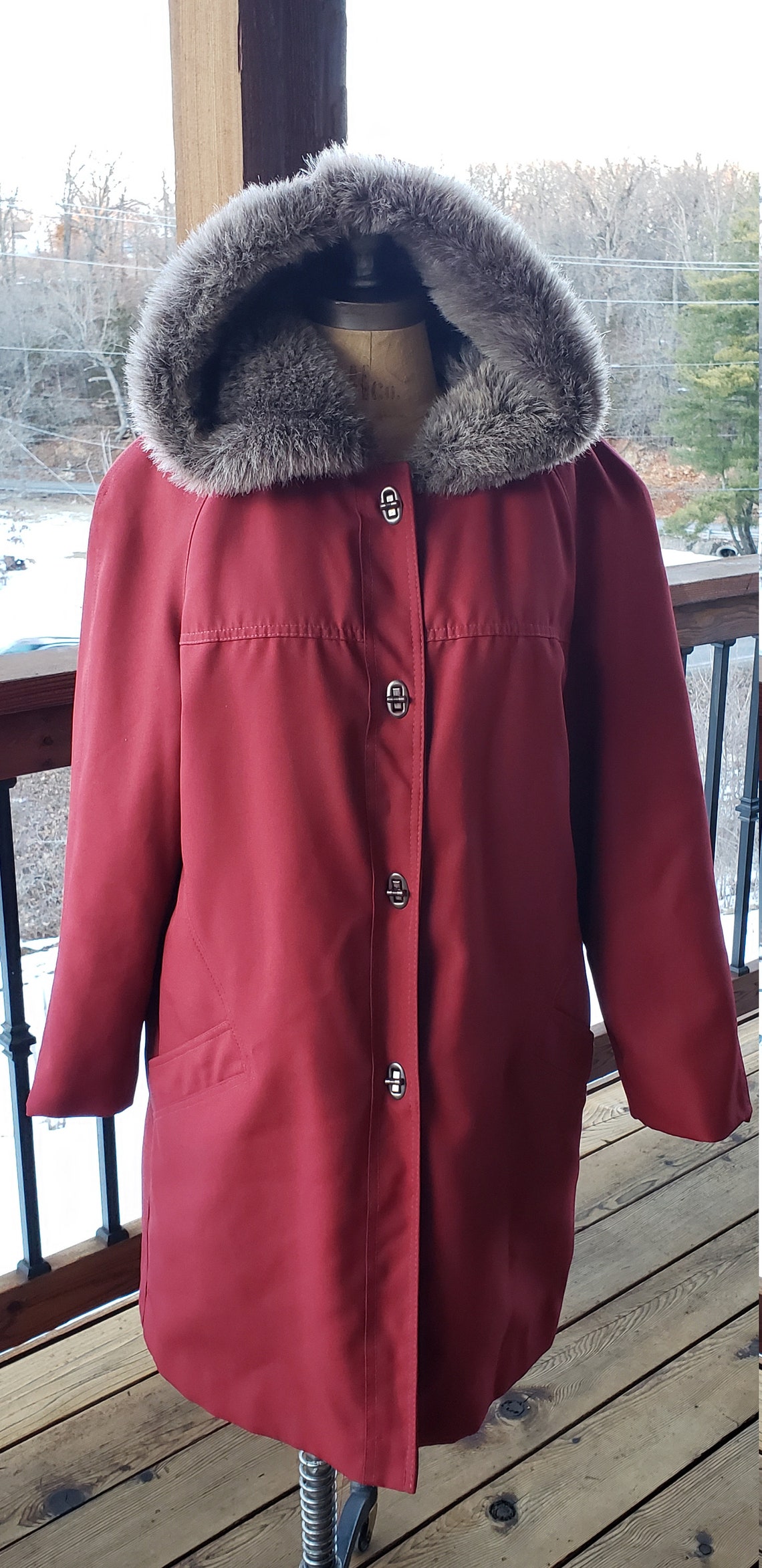 RARE Vintage Rust Toggle Clasp Coat_1970's 70's _ILGWU - Etsy