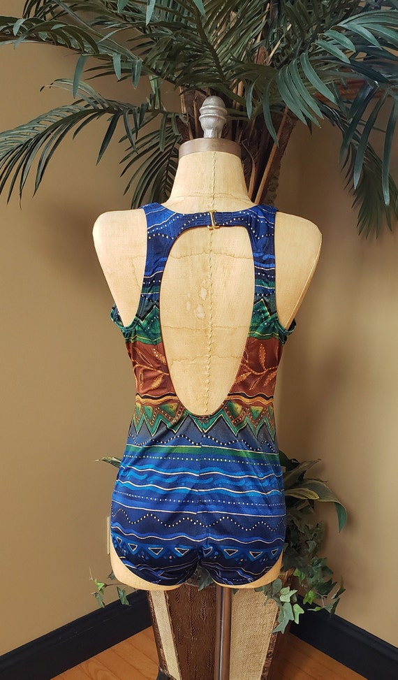 SIRENA One Piece Swimsuit Aztec Tribal Geometric High… - Gem