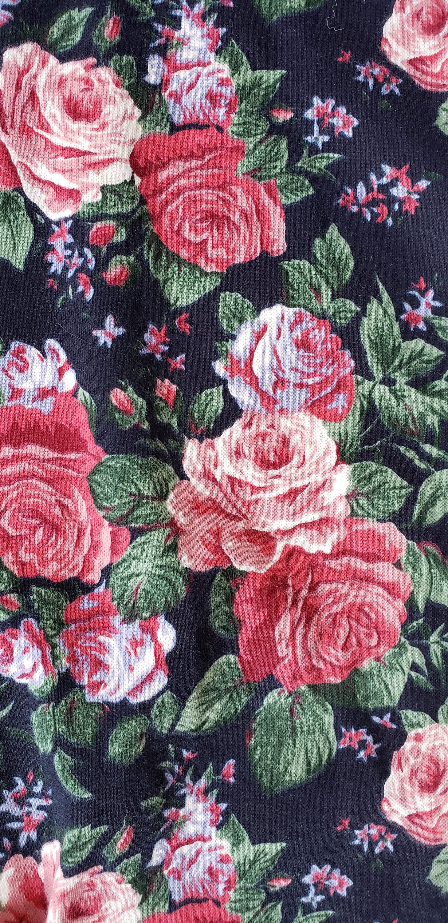 Vintage Cottagecore Blue Pink Floral Midi Dress Drop Waist PAQUETTE TOO ...