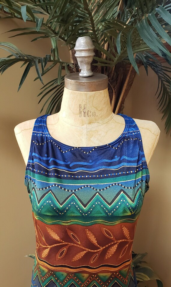 SIRENA One Piece Swimsuit Aztec Tribal Geometric High… - Gem