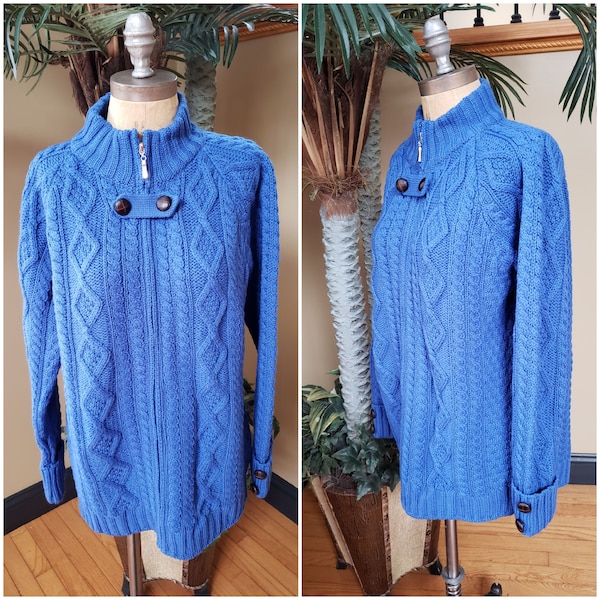 Royal Blue Chunky Sweater - Etsy