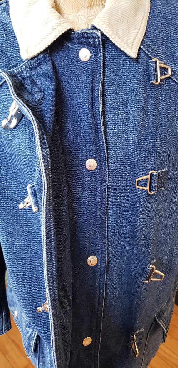 Vintage Jean Denim Barn Chore Coat Jacket Larry Levin Gem