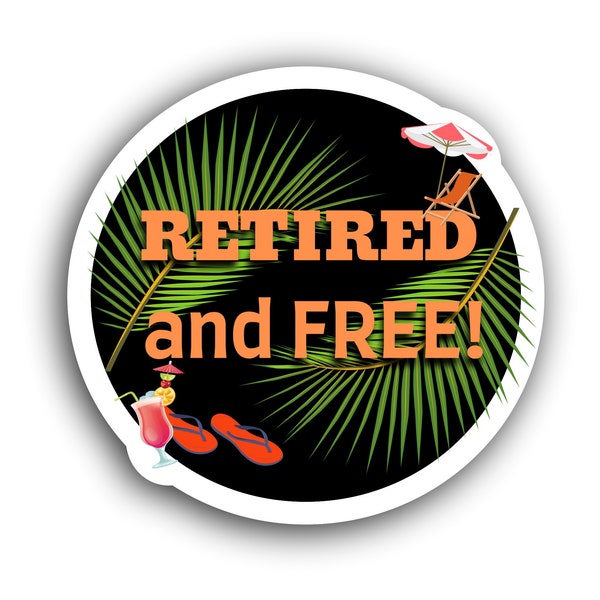 Retirement Window Decal - Etsy