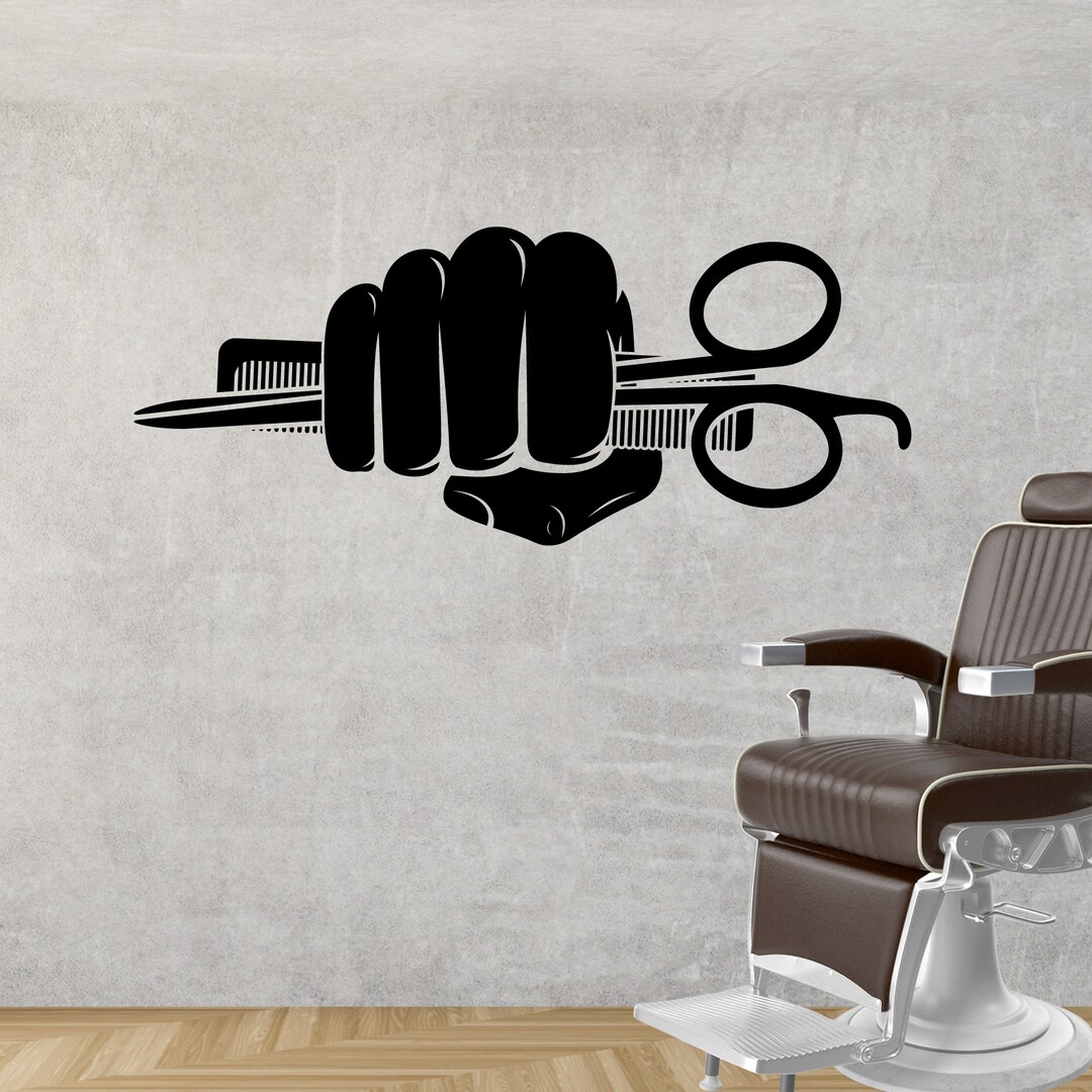 Barber Shop Vinyl Wall Decal: Hair Salon Decor (23x40) - Etsy
