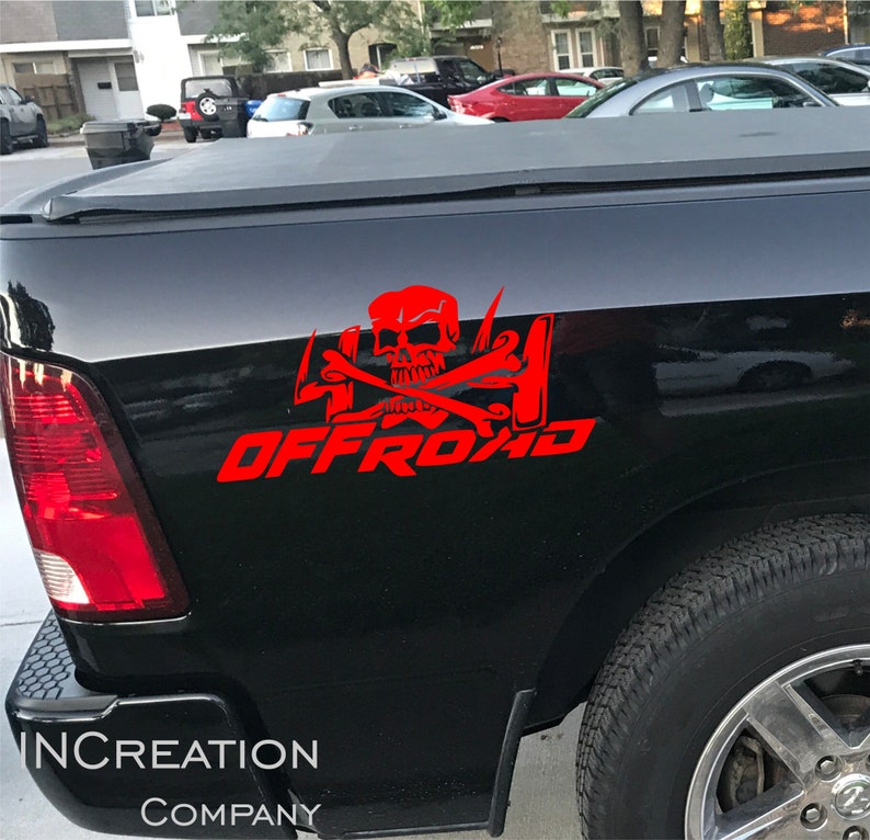 Skull With Bones off Road Sticker Truck Vinyl Decal - Etsy