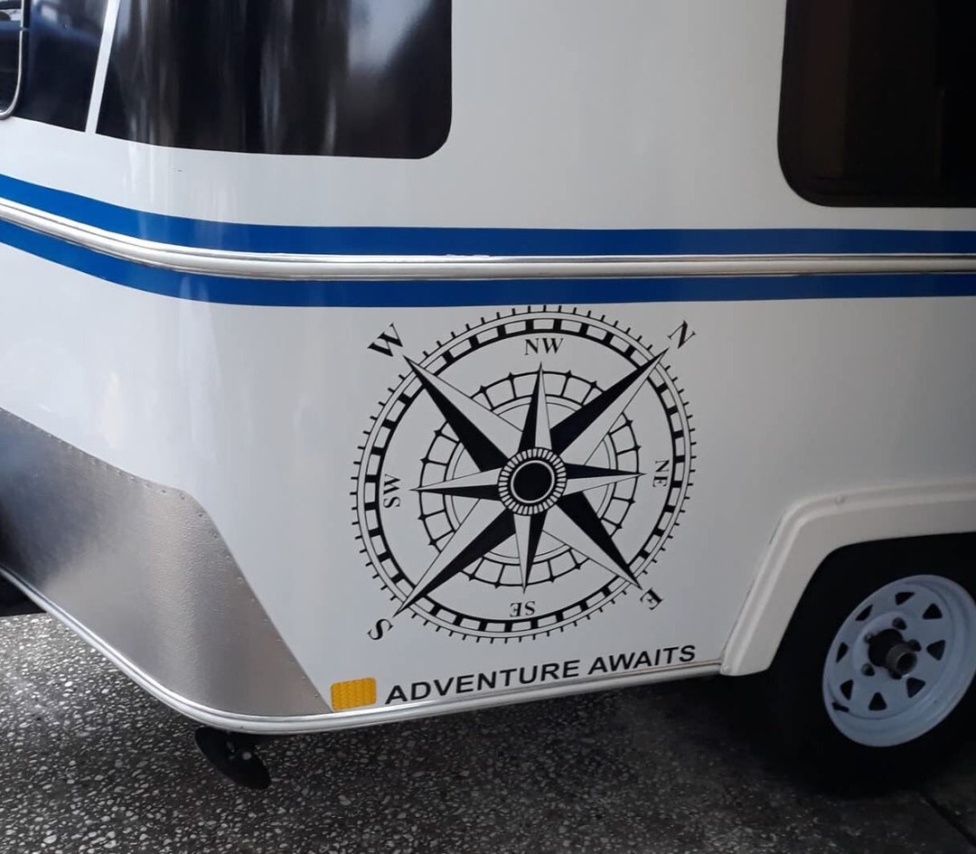 Compass Rose Vinyl Decal, RV, Car, Wall Sticker, Removable Art - Etsy