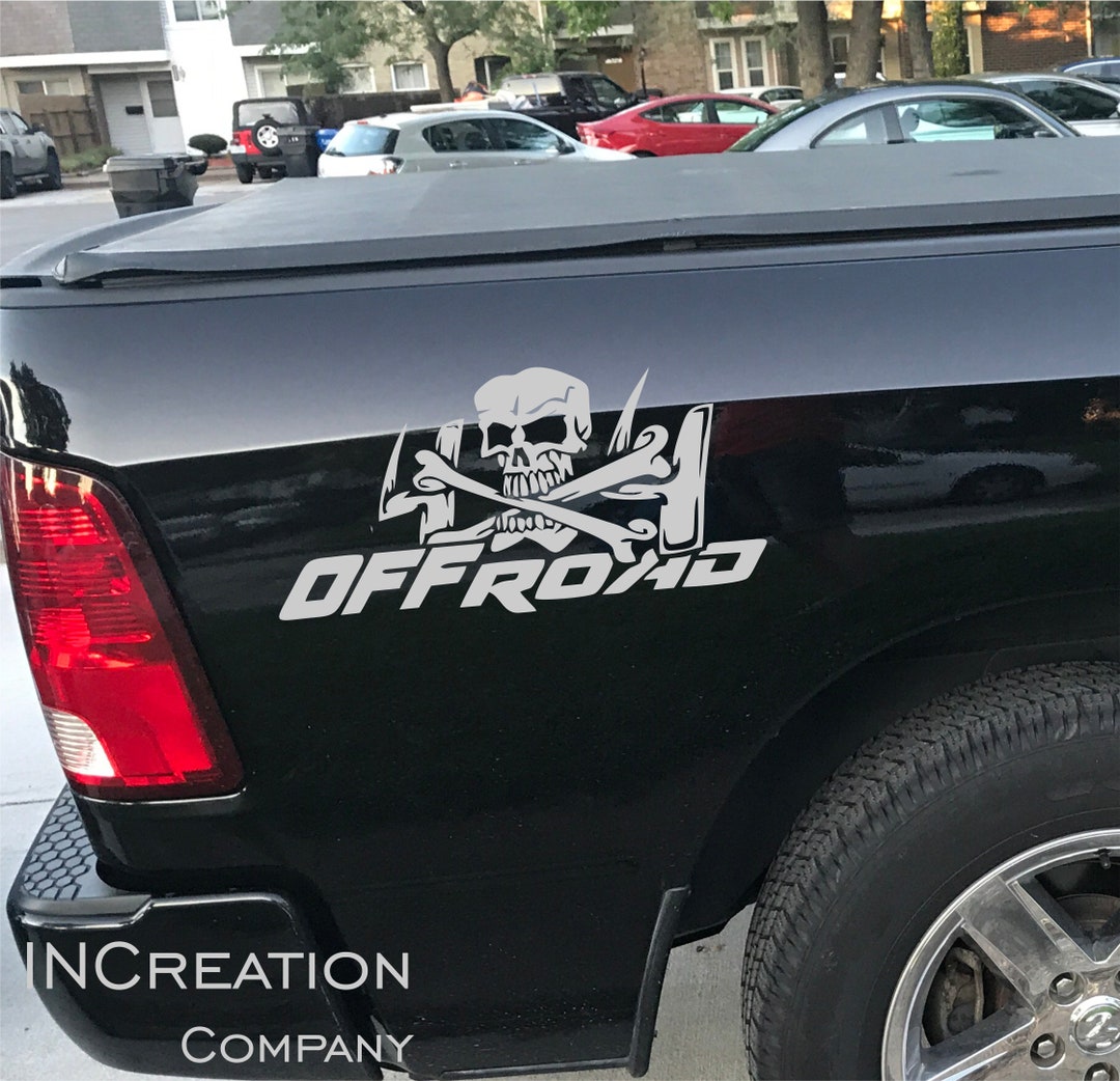 Skull With Bones off Road Sticker Truck Vinyl Decal - Etsy