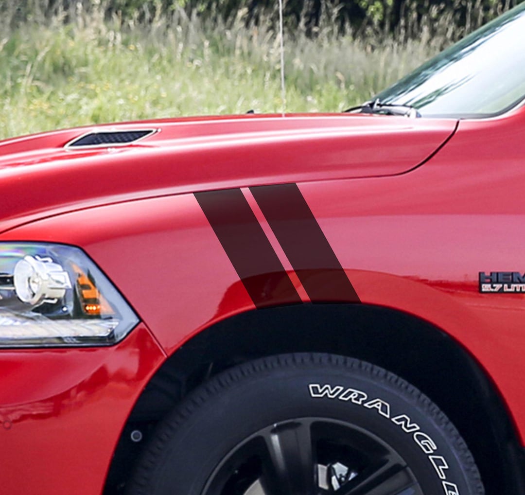 Fits Dodge Ram Hash Marks Truck Vinyl Decals, Car Fenders Racing ...
