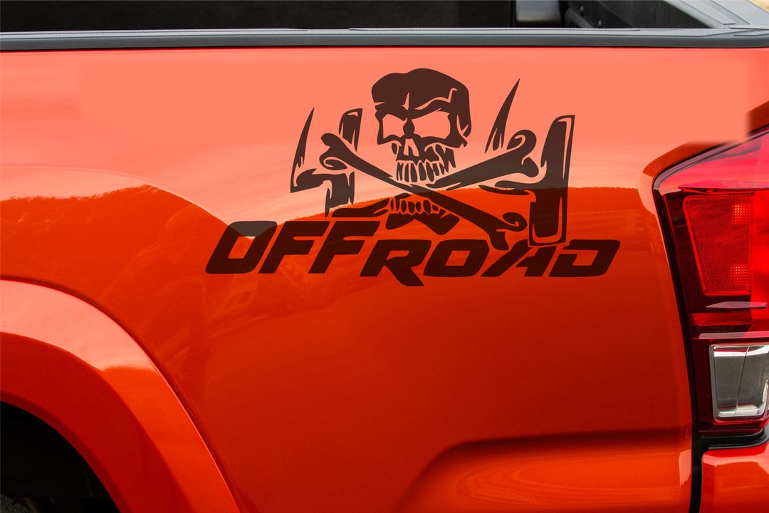 Off-road 4x4 Skull Truck Decals Skull With Bones, Sport Racing Stickers ...
